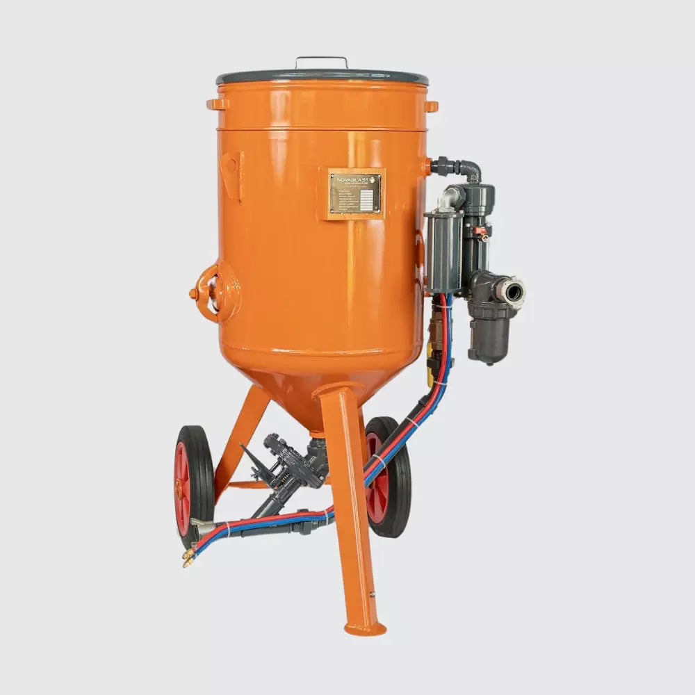 BLAST MACHINE 100 L WITH MICRO VALVE, RCV-125 REM.CTRL INCL. SILENCER ...