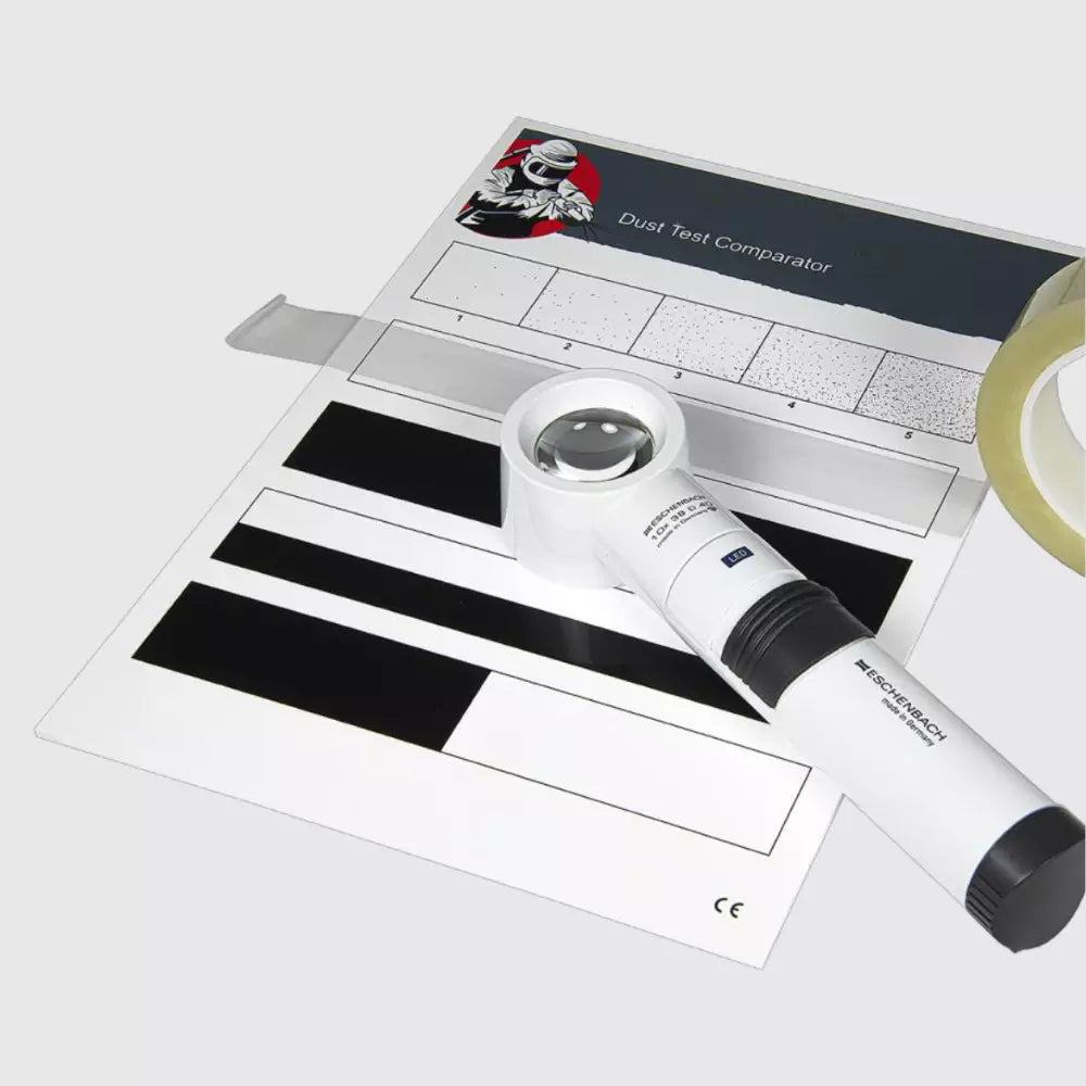 DUST TAPE TEST. INCLUDES DUST TEST TAPE & DUST TEST COMPARATOR – NOVABLAST